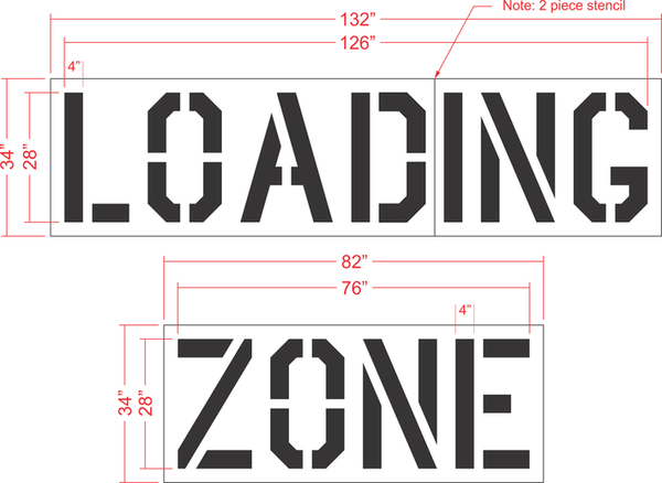 Lowe's 28" Loading Zone Stencil
