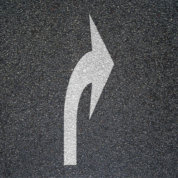 96" FHWA/DOT Elongated Turn Arrow Stencil