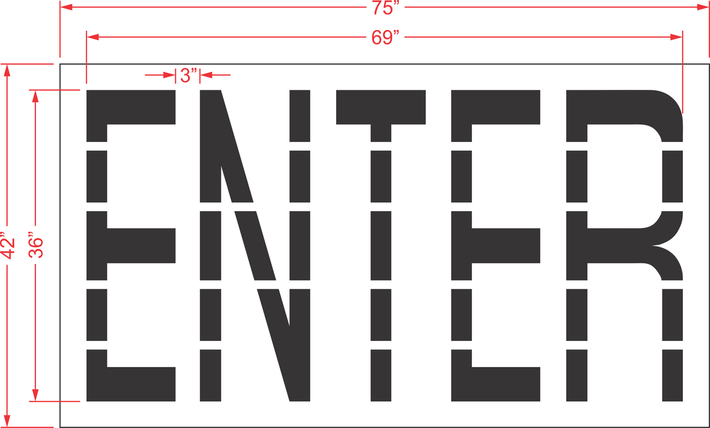 Walmart 36" ENTER Stencil